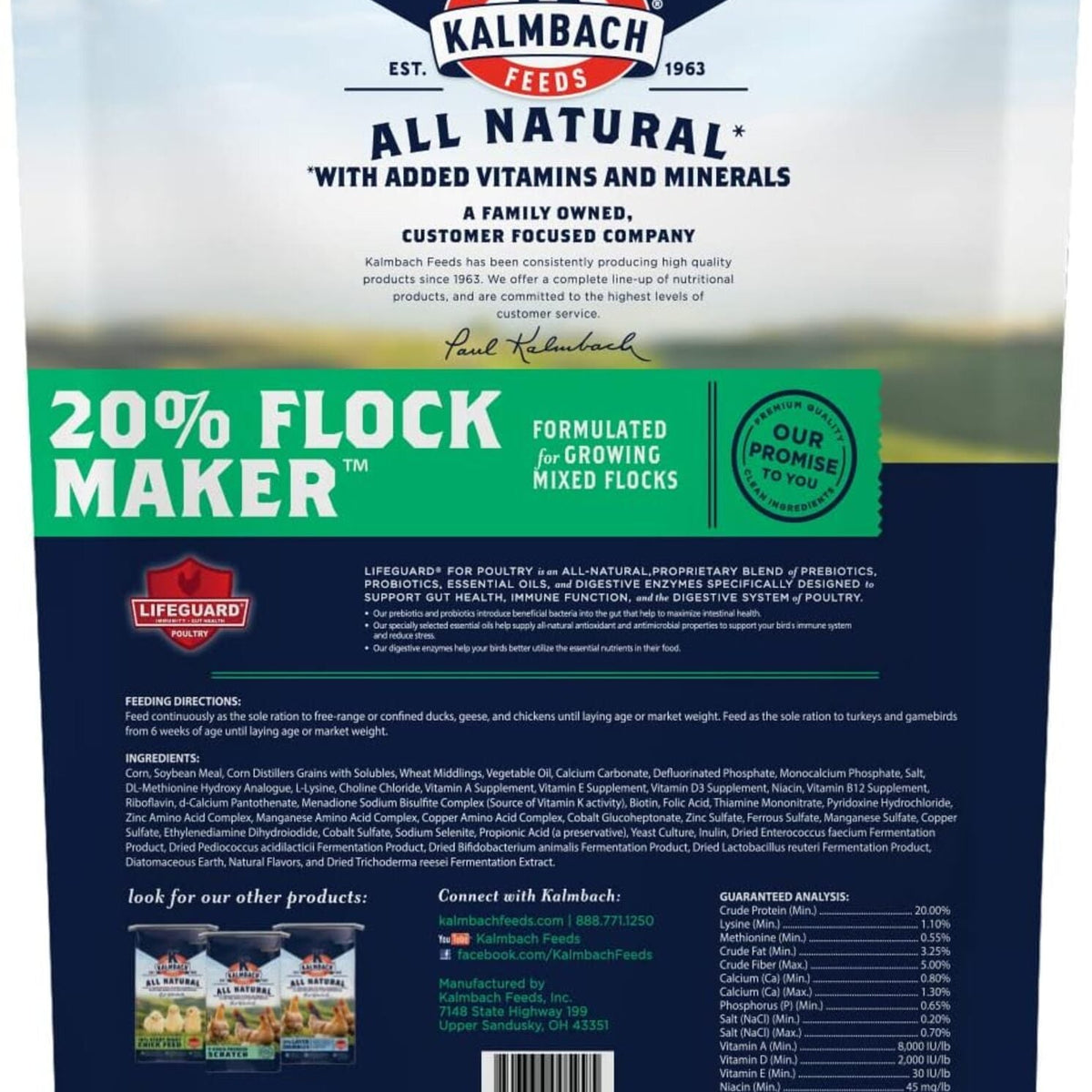 Kalmbach 20% ALL Natural FLOCK MAKER Crumbles - 10 lb – NORTH STAR FARMS
