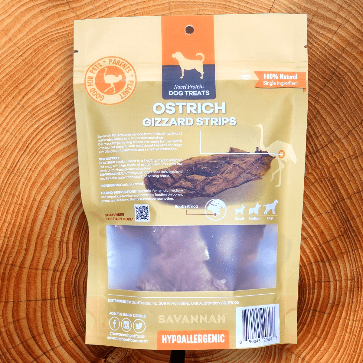 Chewy Ostrich Gizzard Strips. Protein & Omega-3 rich, Natural Dog Chew ...